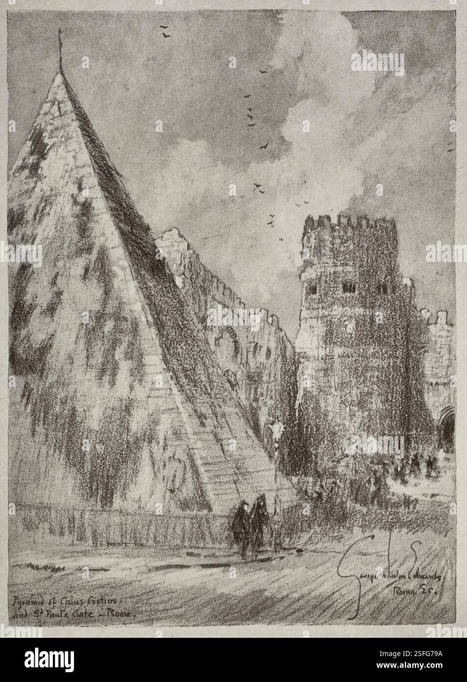 Pyramid of Caius- Cestius and St. Paul’s Gate Rome, Italy - George ...