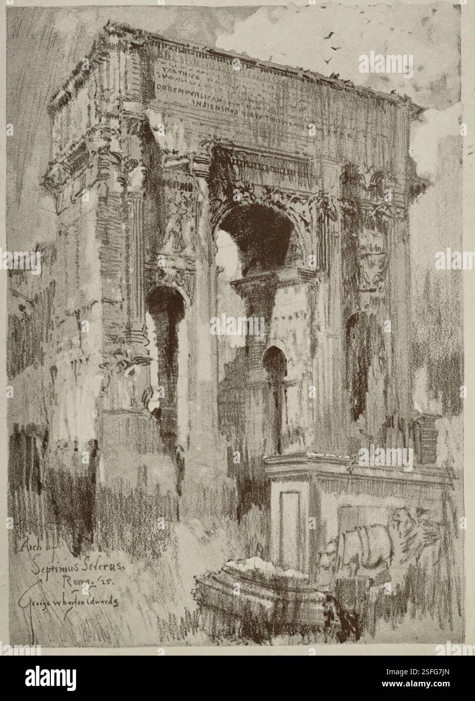 Arch of Septimus Severus - Rome, Italy - George Wharton Edwards, 1928 ...