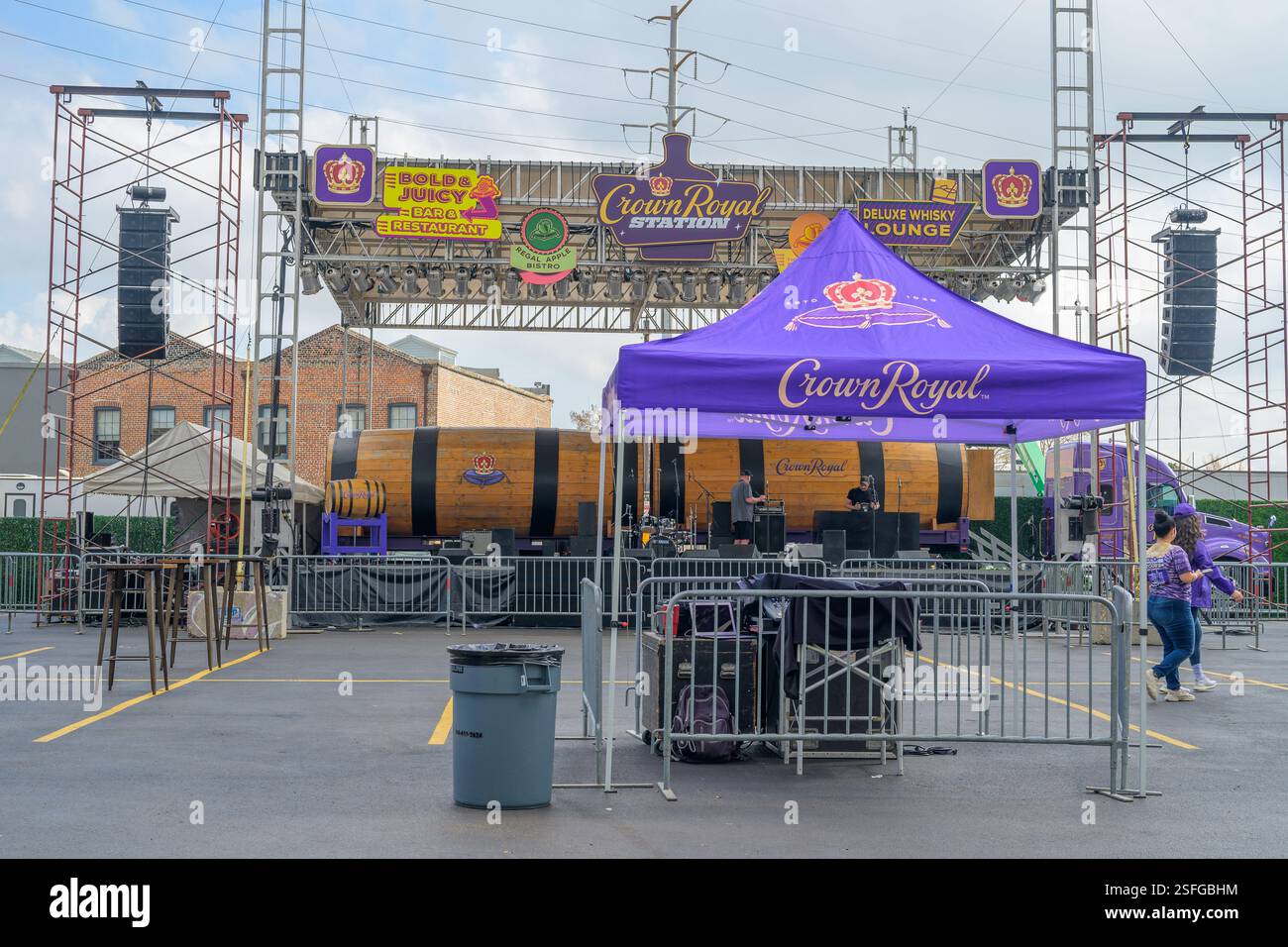 New Orleans, LA, USA - February 7, 2025: Crown Royal Station Stage in ...
