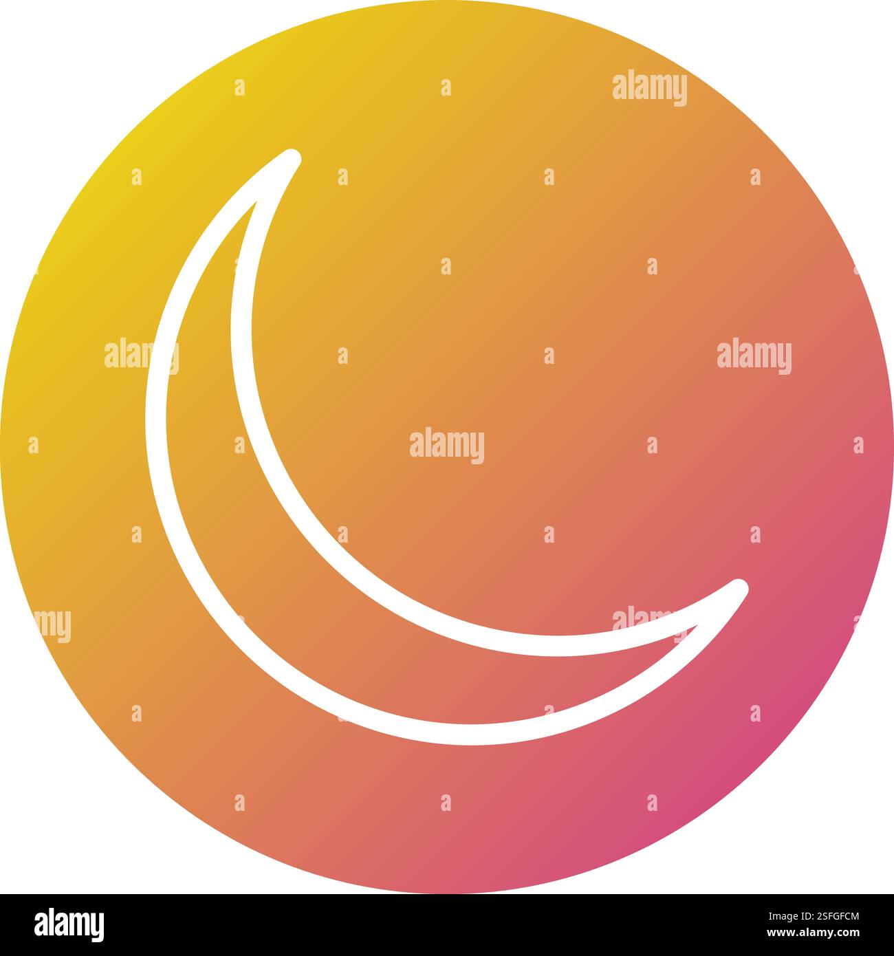 Moon icon line Cut Out Stock Images & Pictures - Alamy
