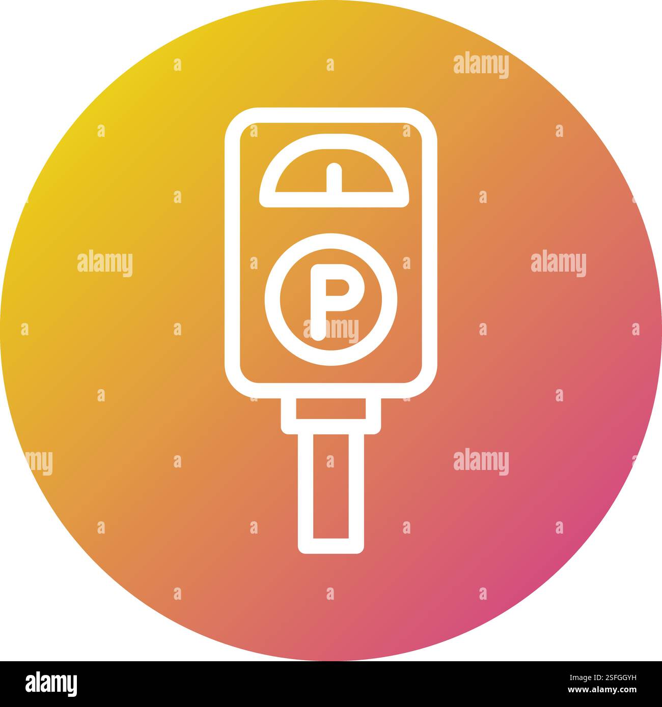 Parking meter Vector Icon Design Illustration Stock Vector Image & Art ...