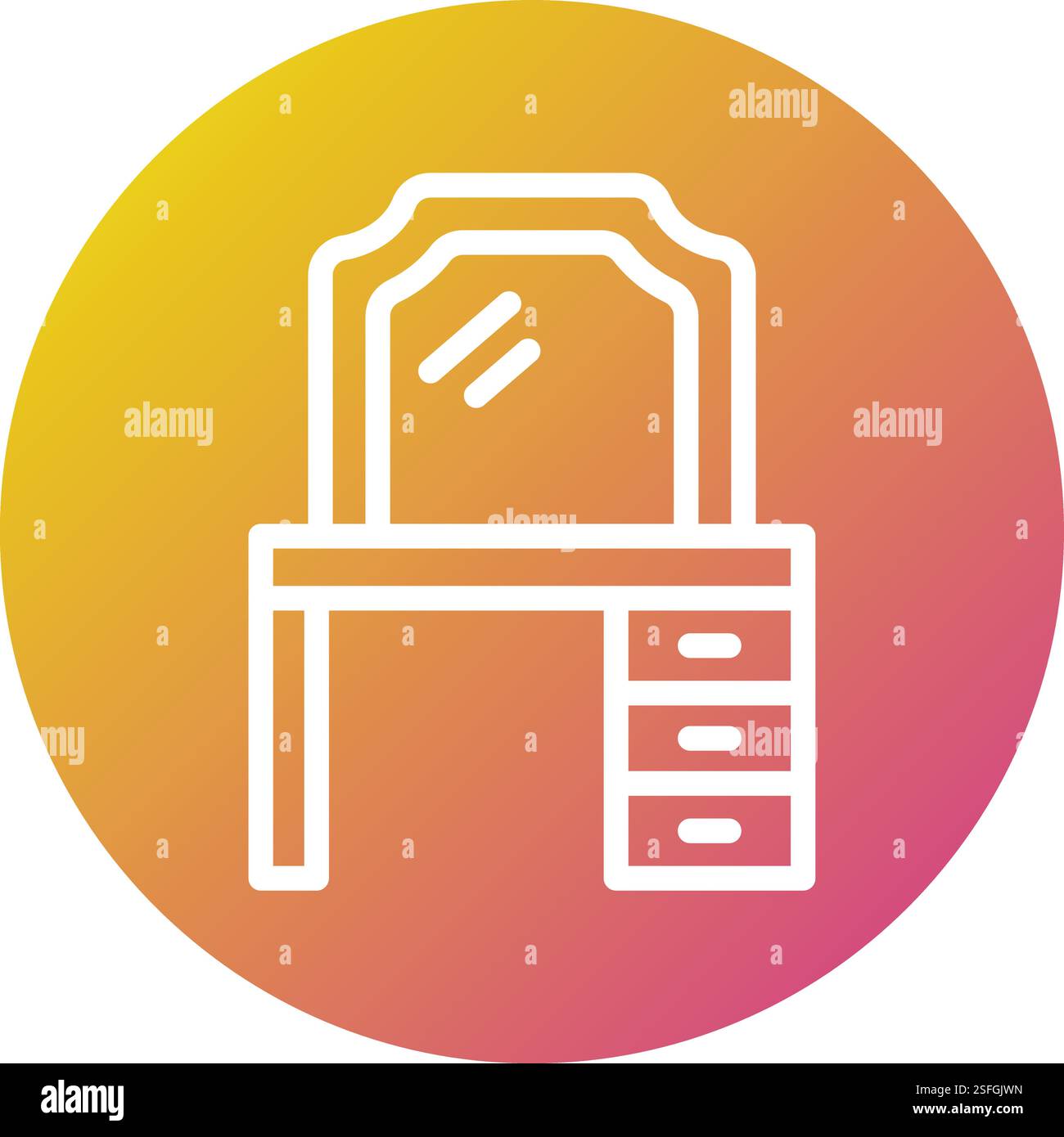 Dressing table Vector Icon Design Illustration Stock Vector Image & Art ...