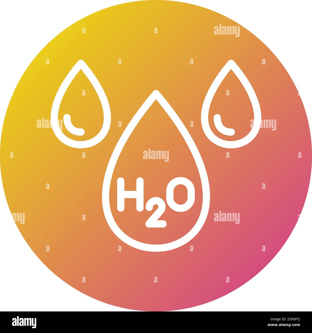 Illustration h2o icon Cut Out Stock Images & Pictures - Alamy