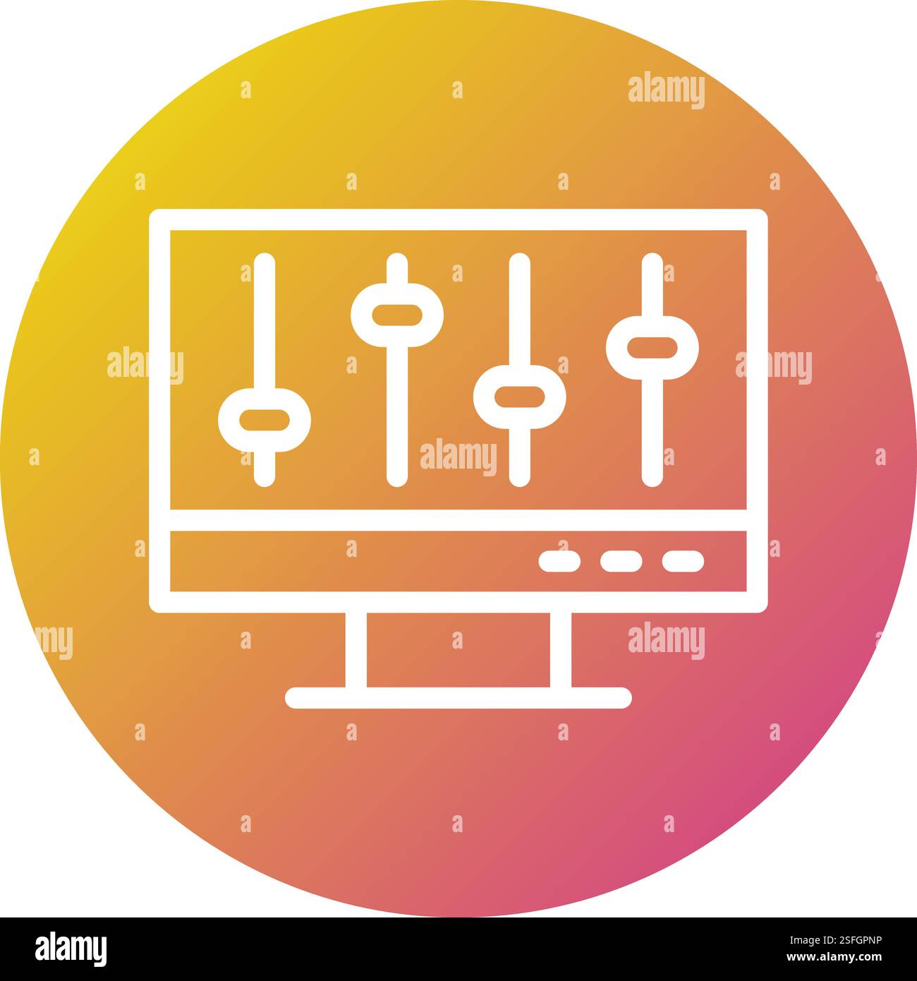 Volume control Vector Icon Design Illustration Stock Vector Image & Art ...