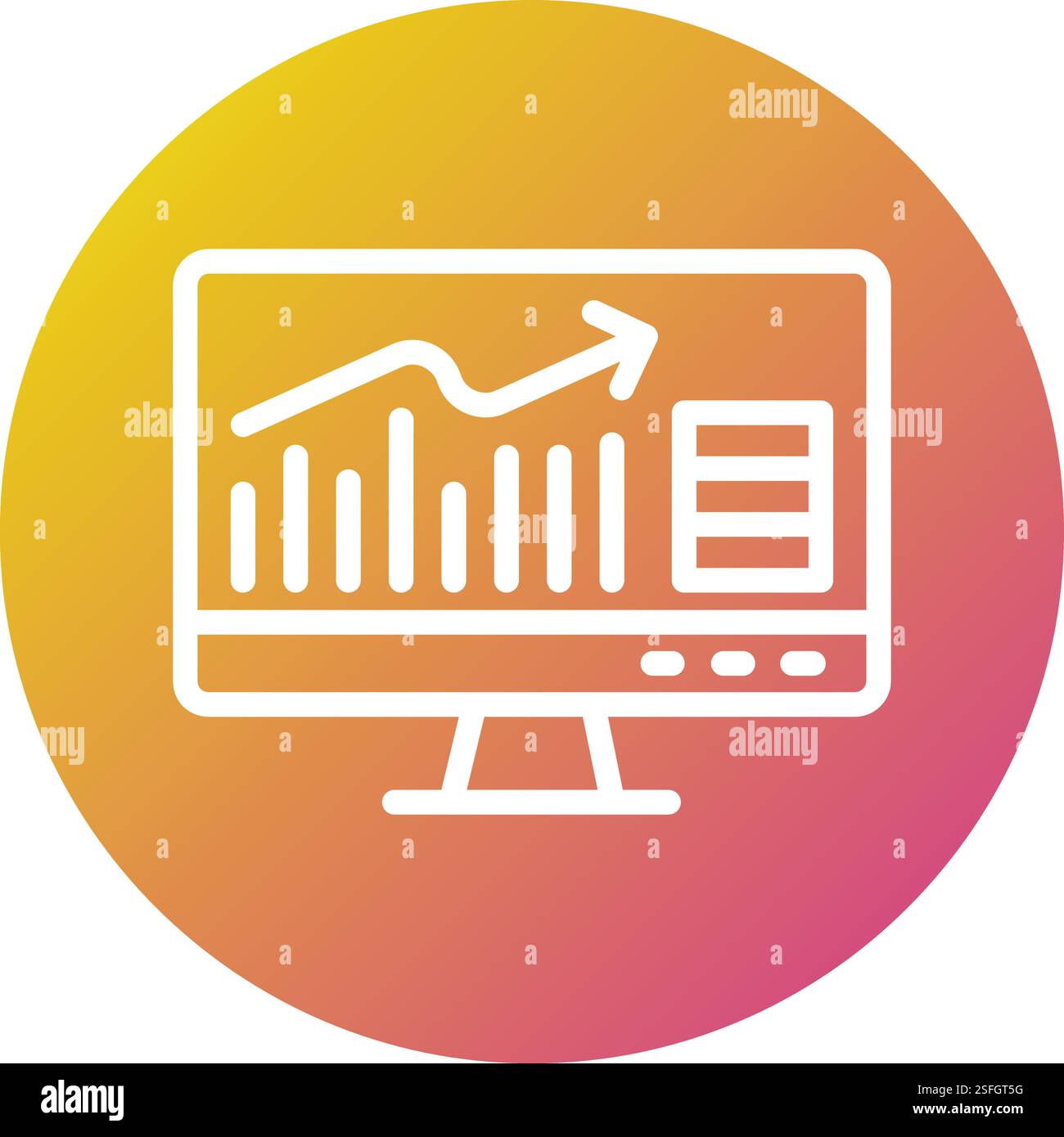 Sales report Vector Icon Design Illustration Stock Vector Image & Art ...