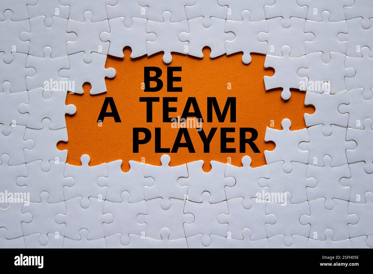 Be a team player symbol. Concept words Be a team player on white puzzle ...