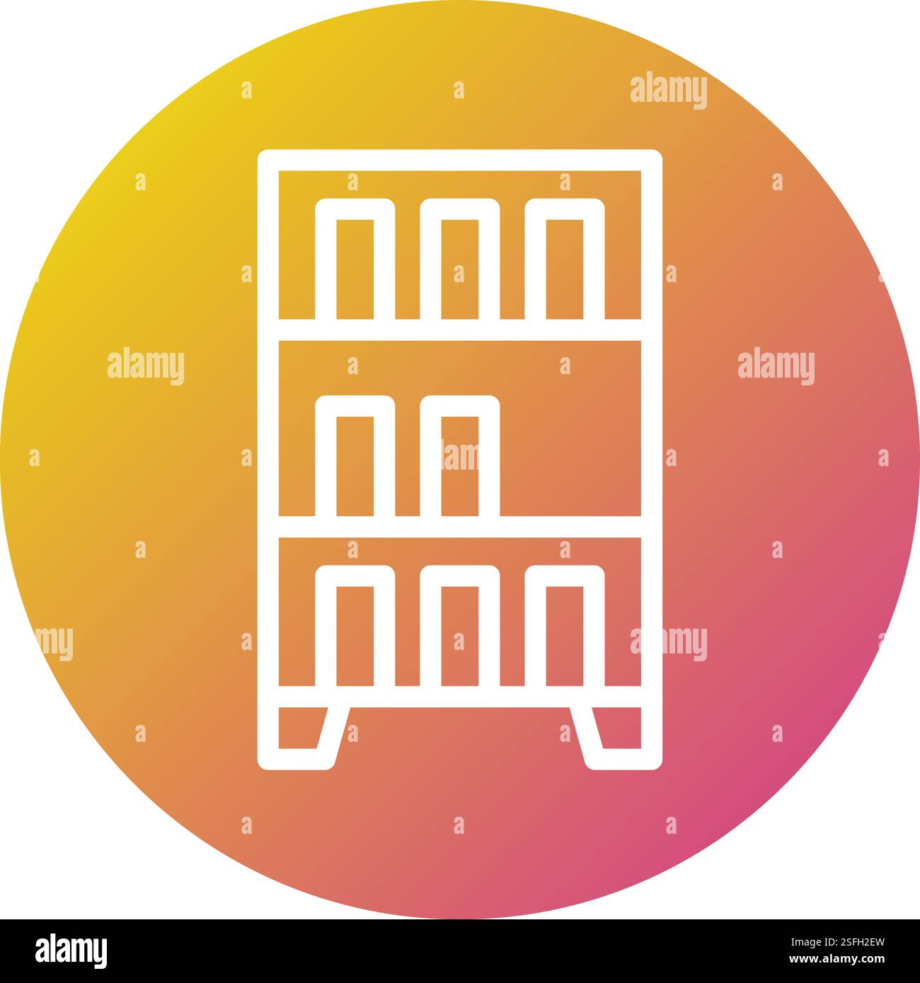 Book shelf books icon hi-res stock photography and images - Alamy