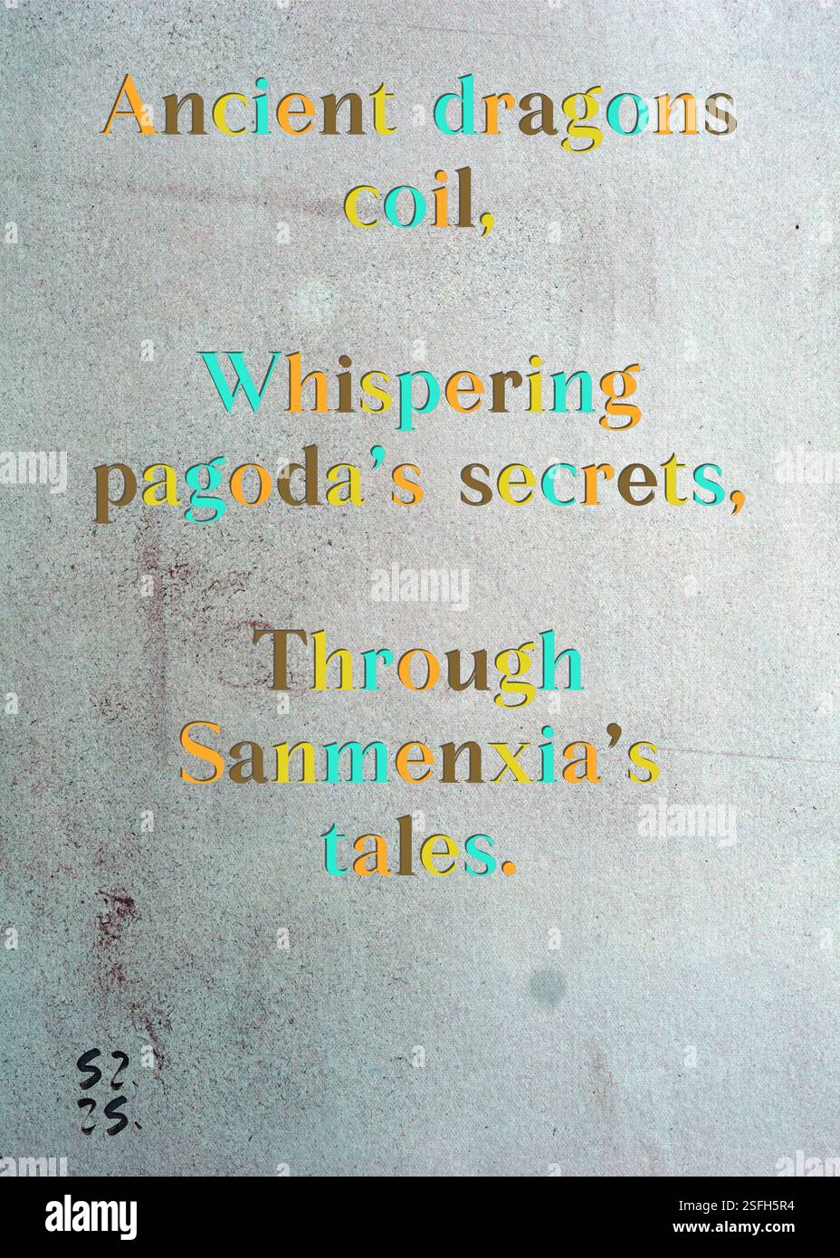 Ancient dragons coil, Whispering pagoda's secrets, Through Sanmenxia's ...