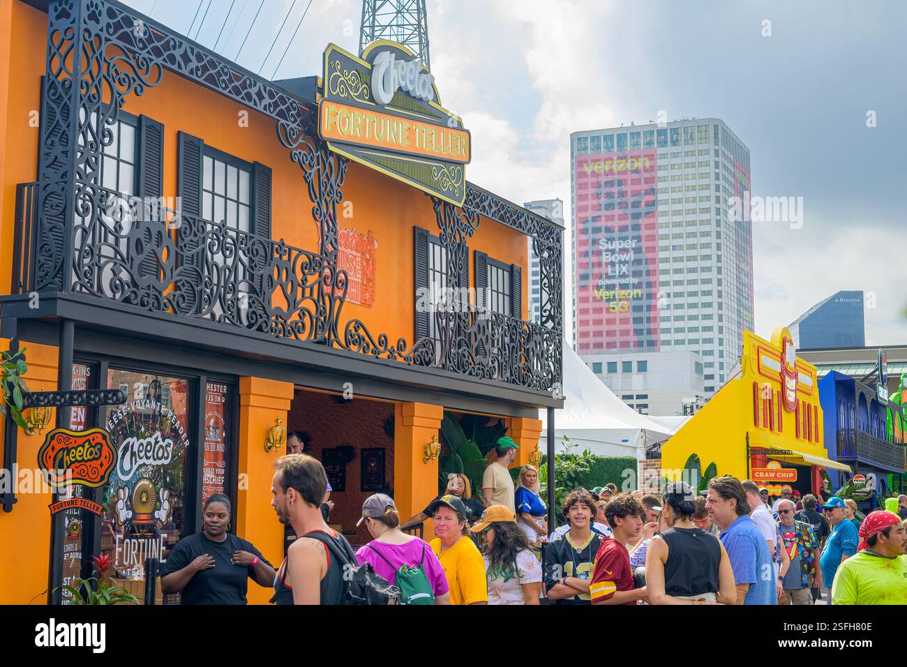 New Orleans, LA, USA: February 7, 2025: Cheetos Fortune Teller booth at ...