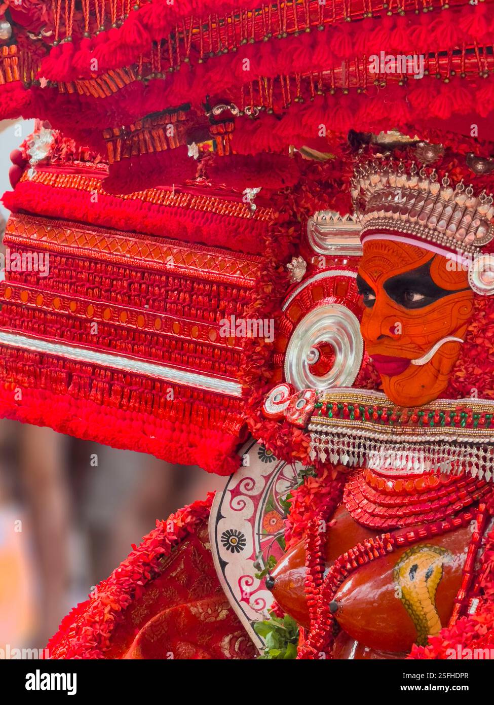 The Puliyoor Kali Theyyam is a manifestation of the Goddess Durga ...