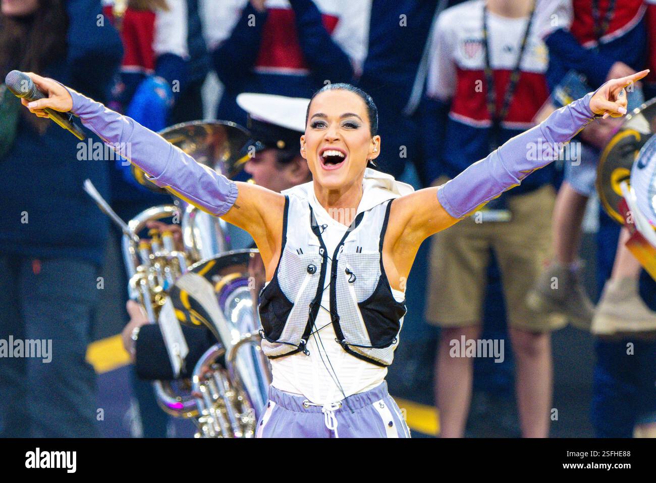 Vancouver, Canada. 08th Feb, 2025. Katy Perry at the Opening Ceremony ...