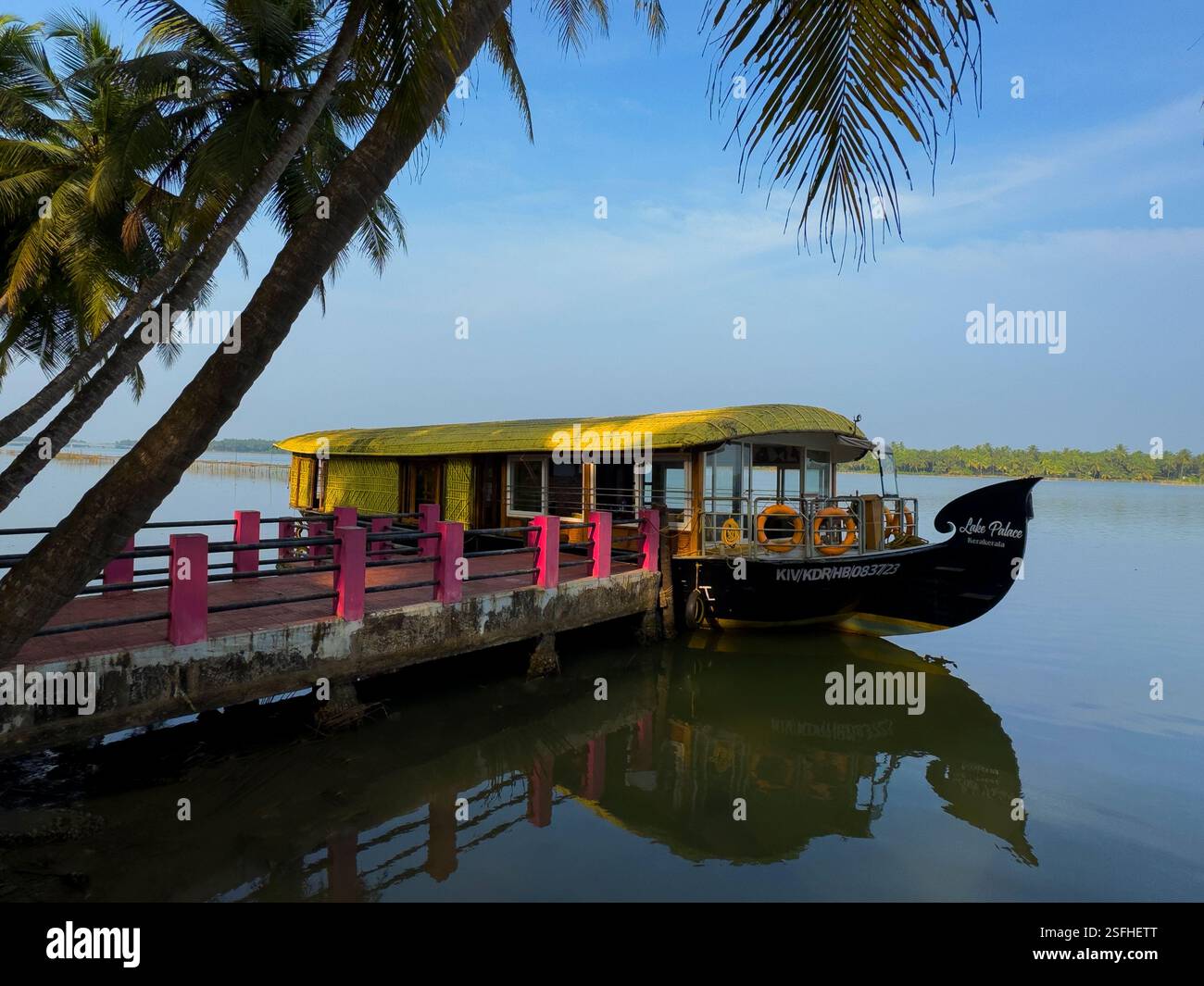 The Lake Palace houseboat on the Thejaswini River in Nileshwar - Kerala ...