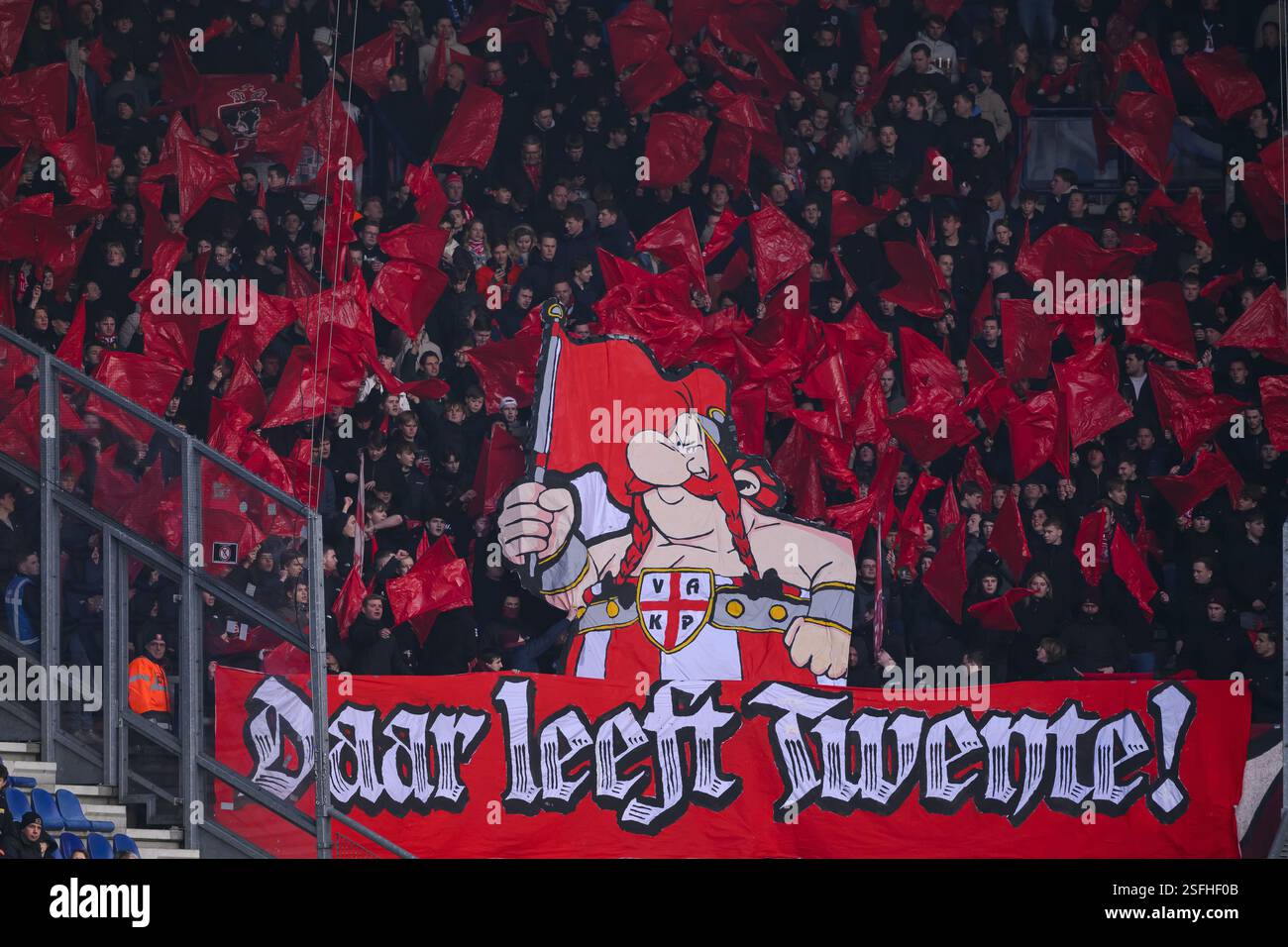 HEERENVEEN - FC Twente supporters with an atmosphere action during the ...