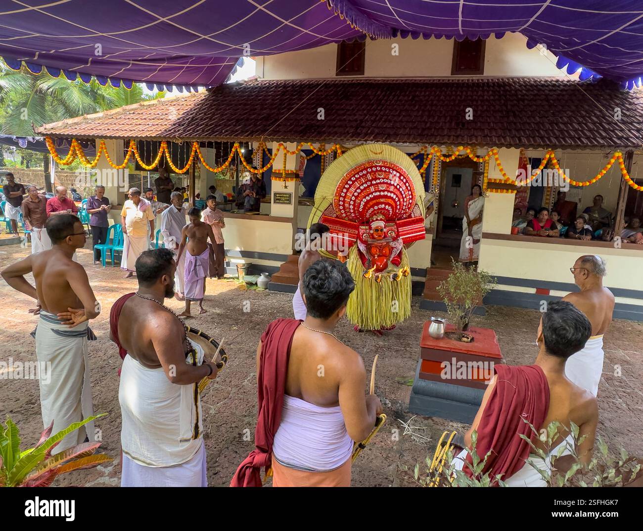 The Puliyoor Kali Theyyam is a manifestation of the Goddess Durga ...