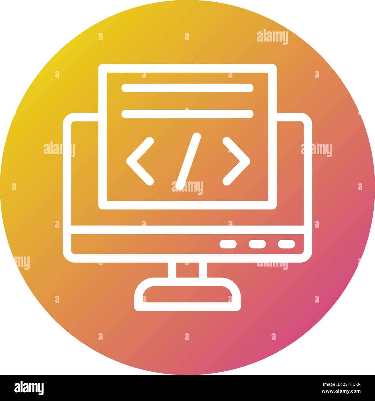 Programming coding line icon Cut Out Stock Images & Pictures - Alamy