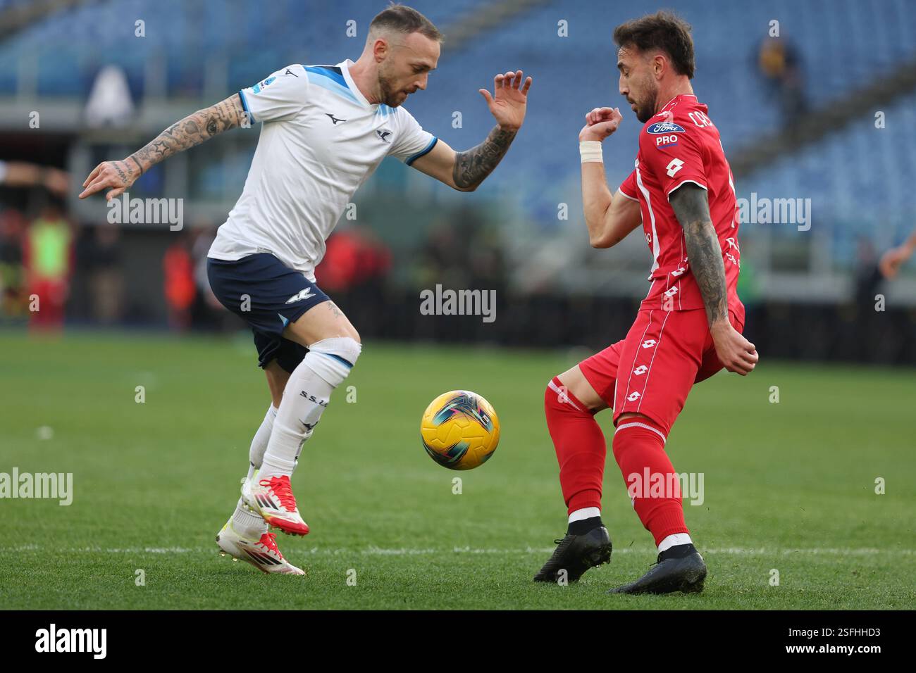 Rome, Italy. 09th Feb, 2025. Rome, Italy 9.02.2025 : Manuel Lazzari of Lazio, Gaetano ...