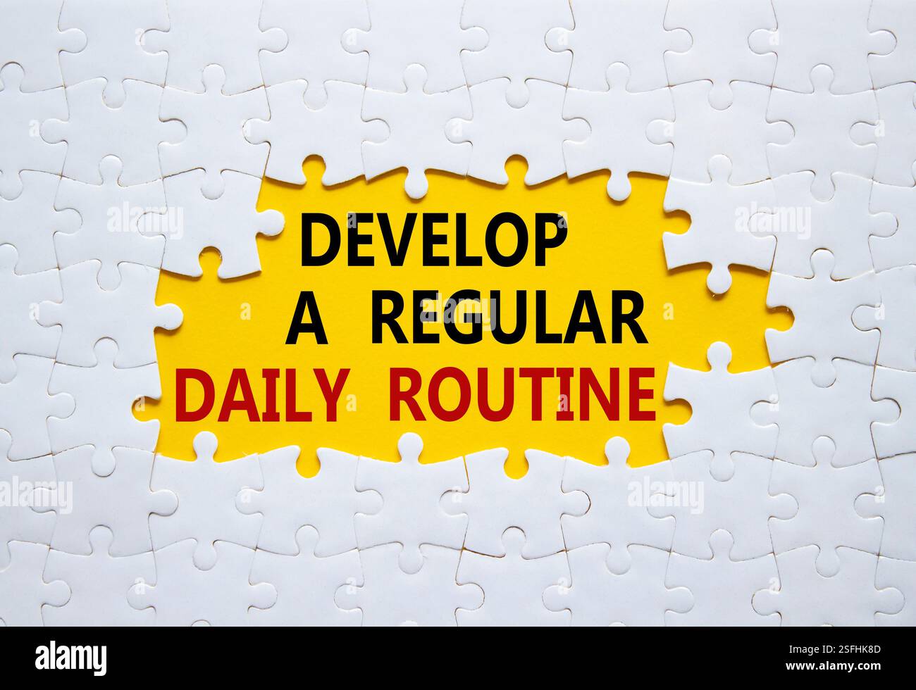 Daily routine symbol. Concept words Develop a regular daily routine on ...