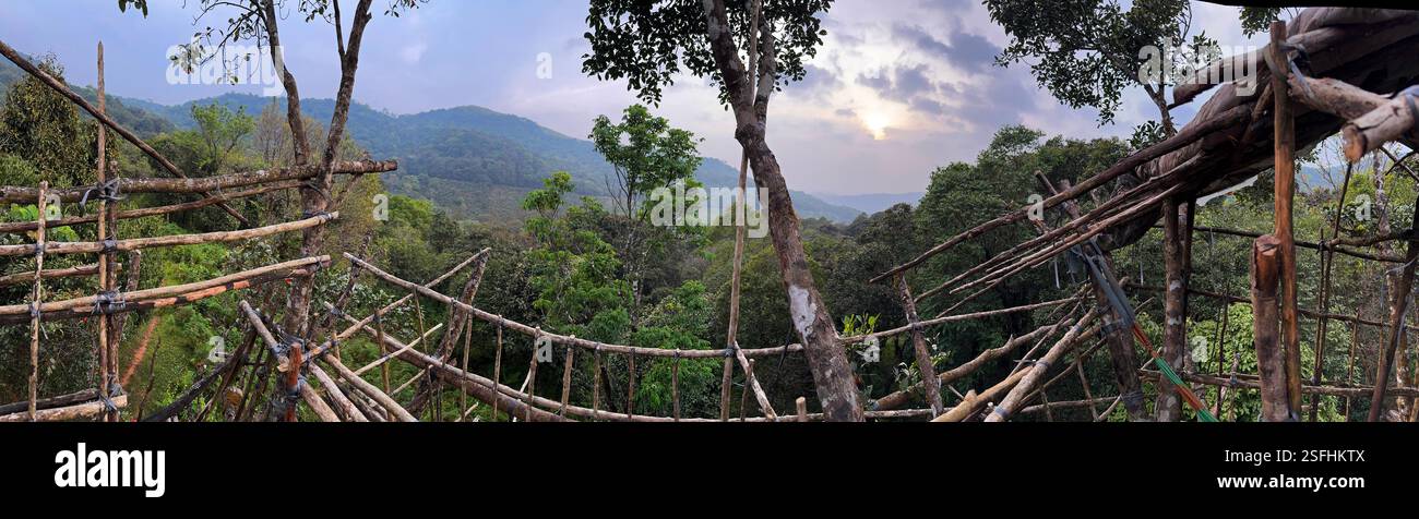 Wildlife viewing platform at the remote Fringeford nature preserve and ...