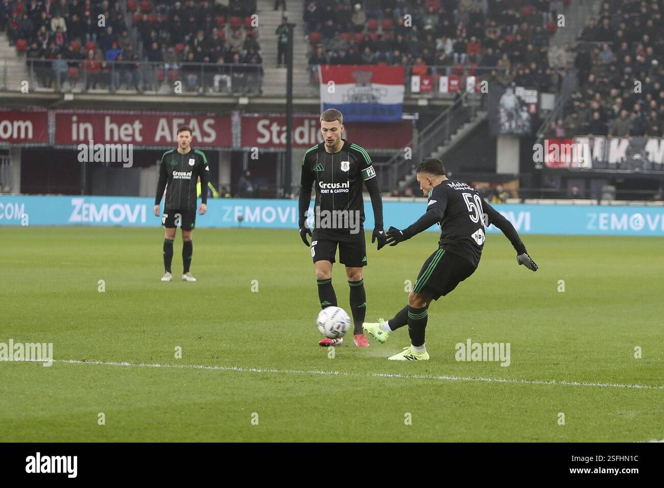 Alkmaar, Netherlands. 09th Feb, 2025. ALKMAAR - 09-02-2025, AFAS Stadium. Dutch Eredivisie ...