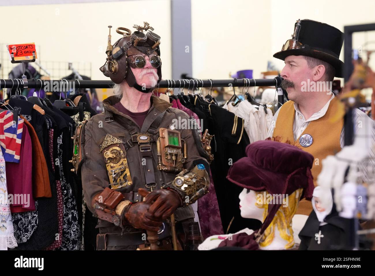 Steampunks during the Whitby Steampunk Weekend, in Whitby, Yorkshire ...