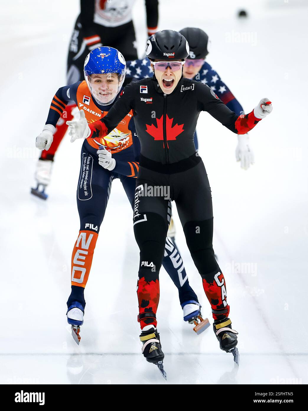 TILBURG - Michelle Velzeboer (NED) and Florence Brunelle (CAN) in ...