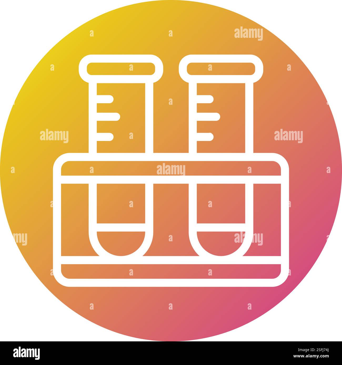 Test tubes thin line Cut Out Stock Images & Pictures - Alamy