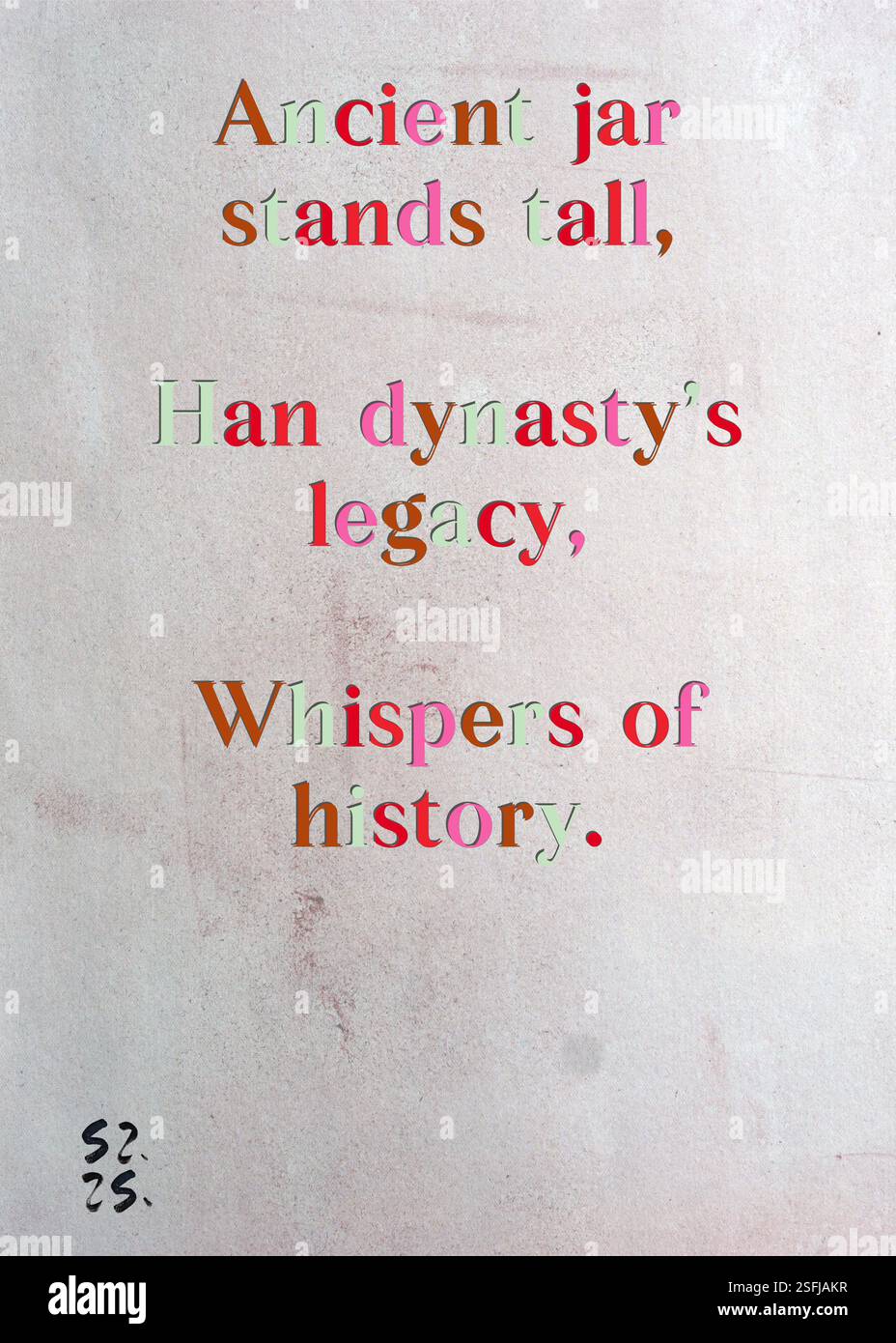 Ancient jar stands tall, Han dynasty's legacy, Whispers of history ...