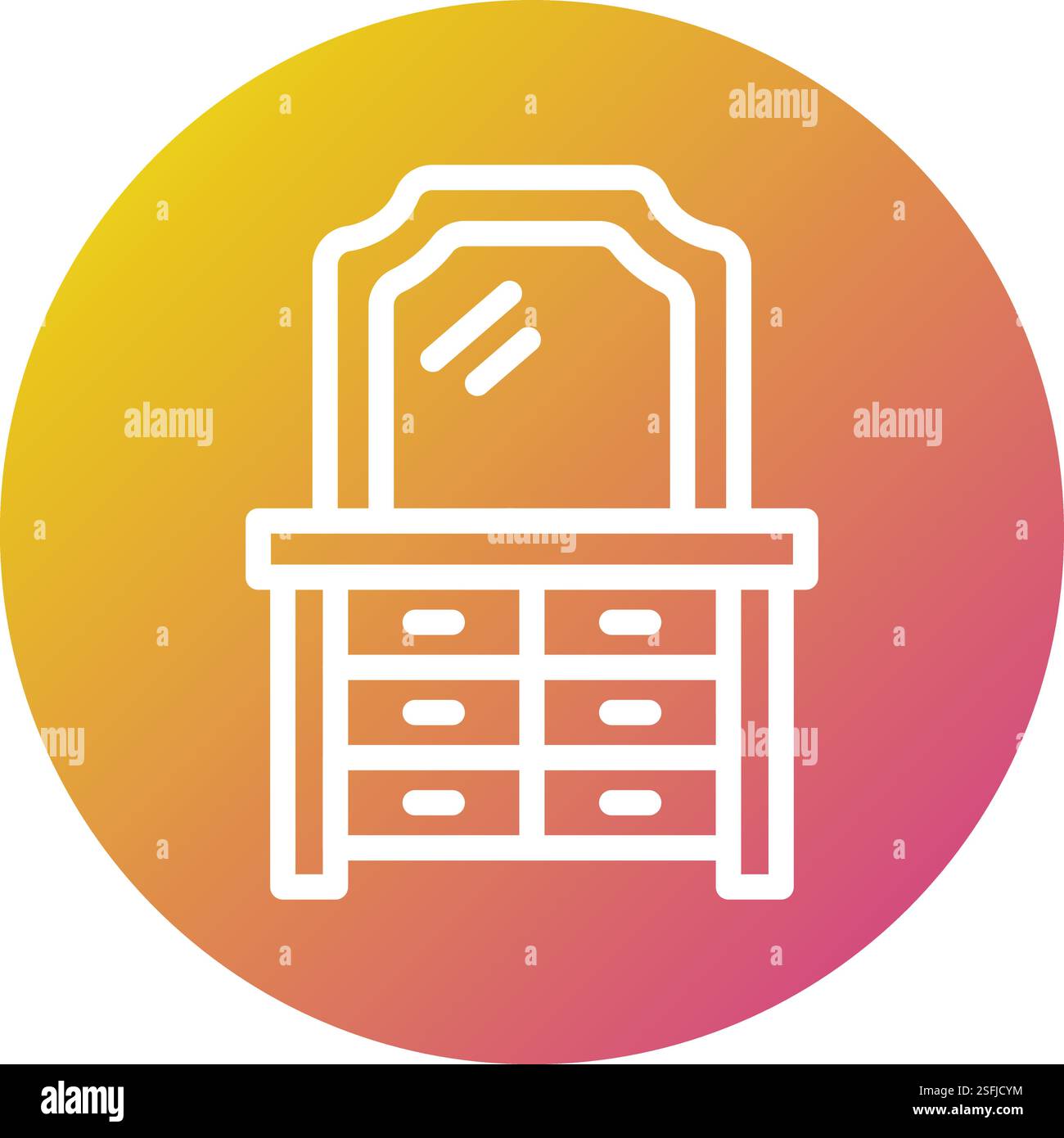 Dressing Table Vector Icon Design Illustration Stock Vector Image & Art ...
