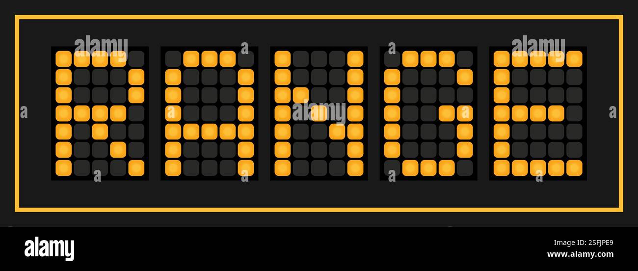 Orange color led banner in word range on black background Stock Vector ...