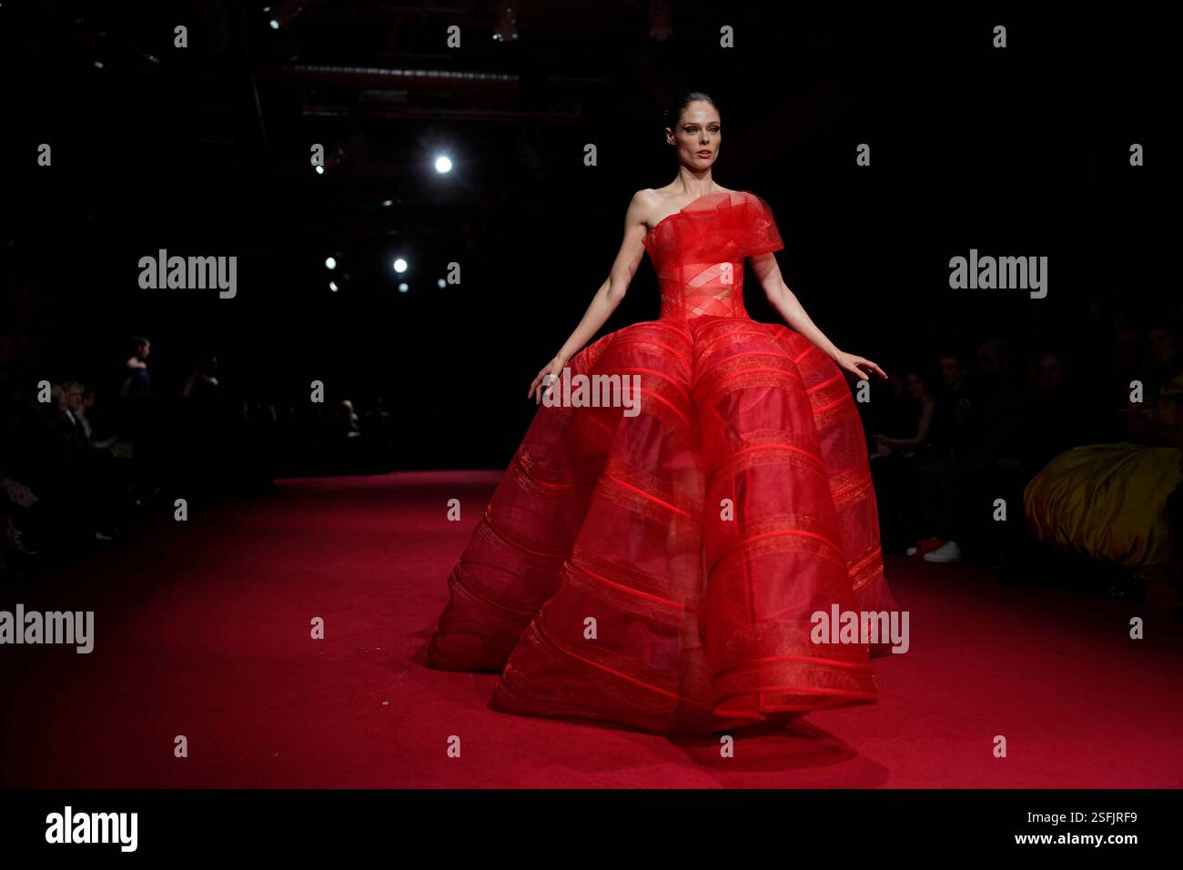 Coco Rocha walks the runway during the Christian Siriano Fall/Winter ...
