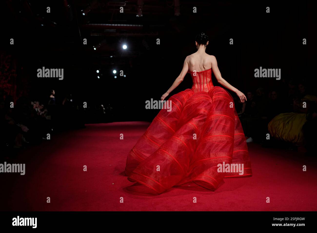 Coco Rocha walks the runway during the Christian Siriano Fall/Winter ...