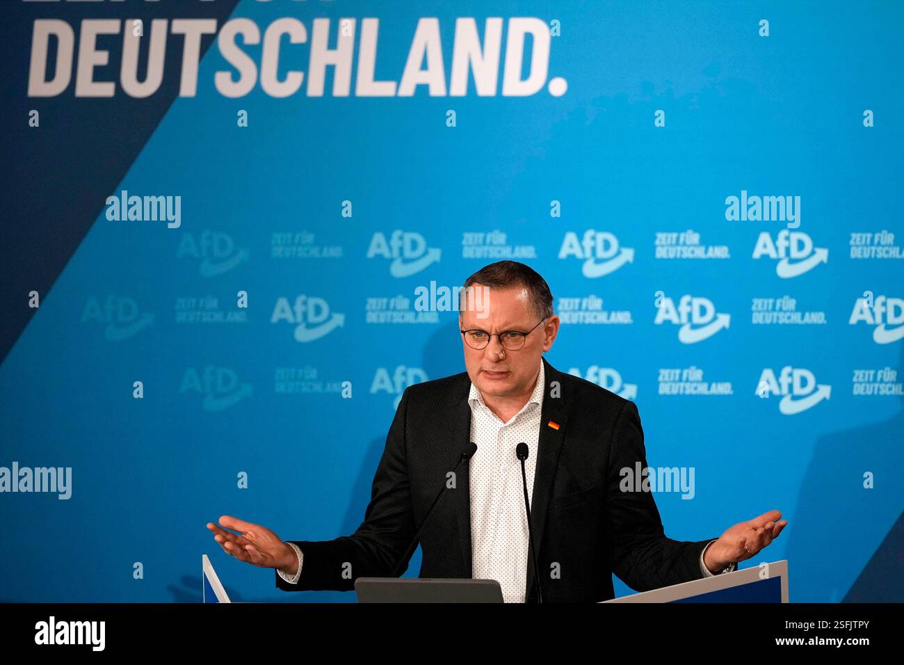 Alternative for Germany, AfD, party leader Tino Chrupalla speaks during ...