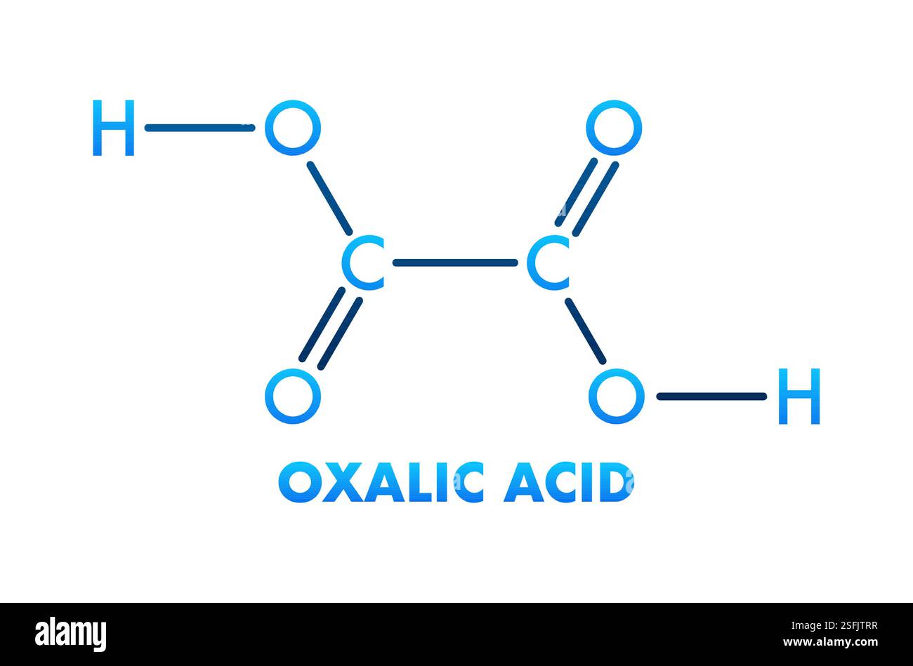 Oxalic Acid Molecular Structure with Chemical Formula C2H2O4 Stock ...