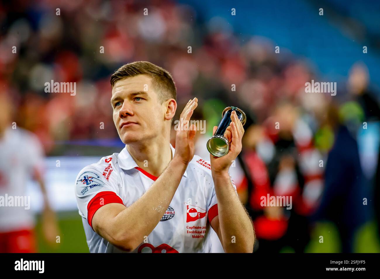 Oslo, Norway, 7th December 2024. Fredrikstad's Jóannes Bjartalíd at the ...