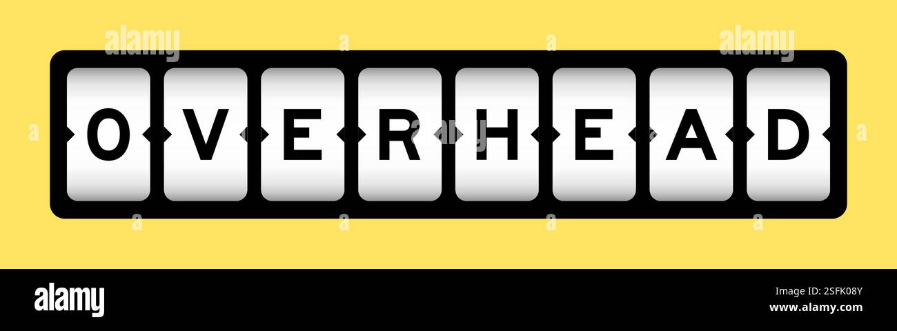 Black color in word overhead on slot banner with yellow color ...