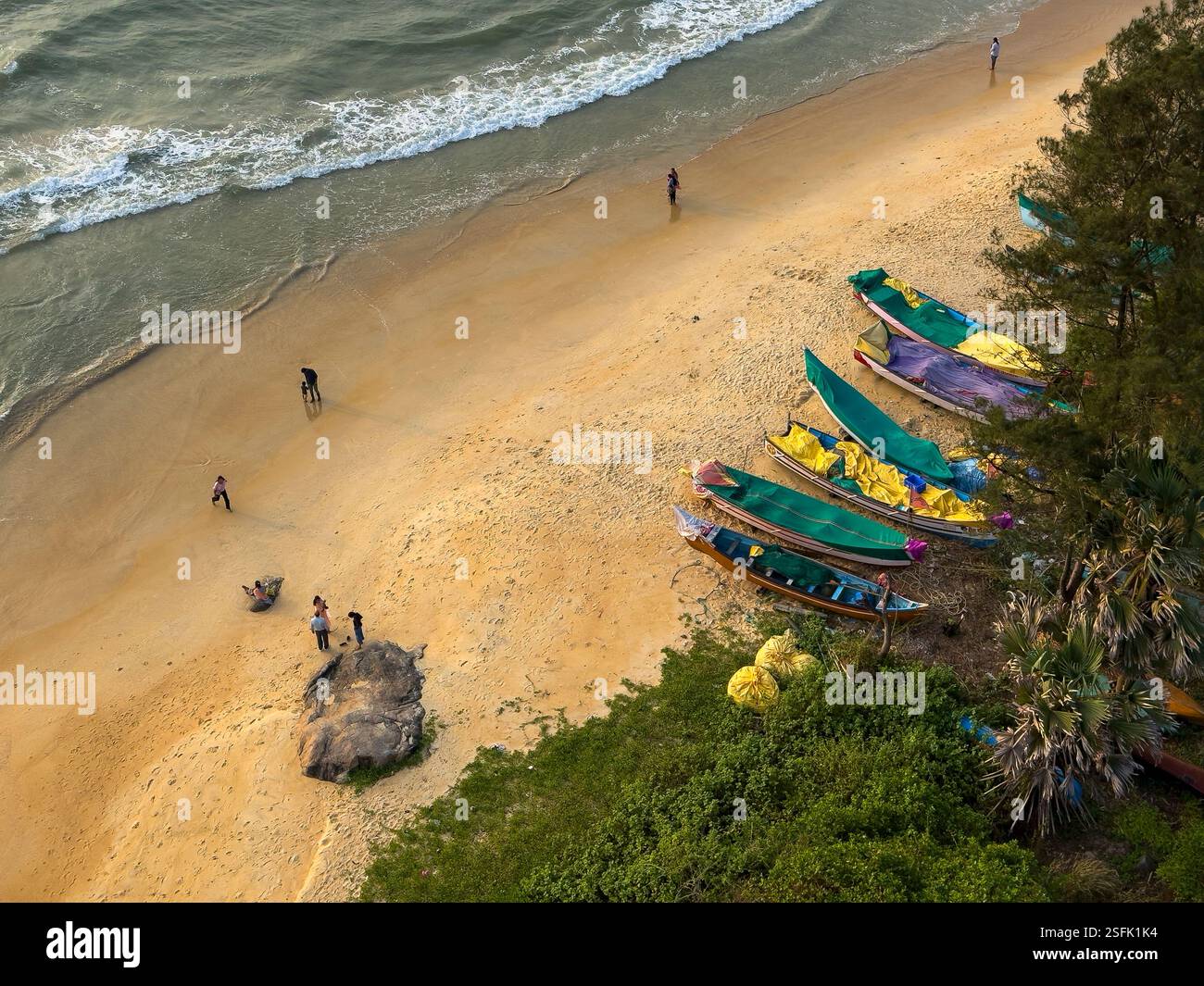View of Arabian Sea and fishing boats from the NITK Surathkal ...