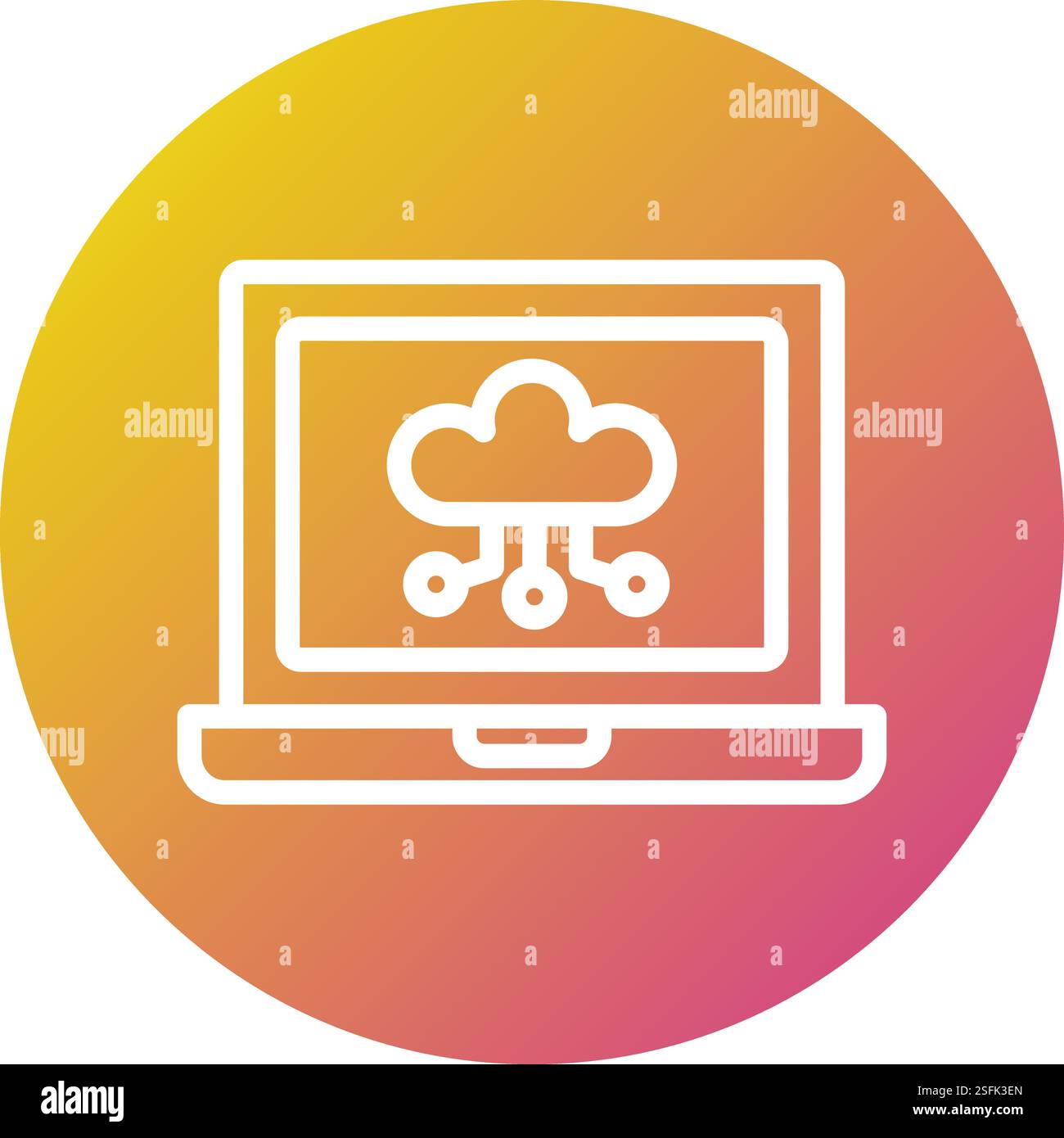 Thin line icons cloud server Cut Out Stock Images & Pictures - Alamy