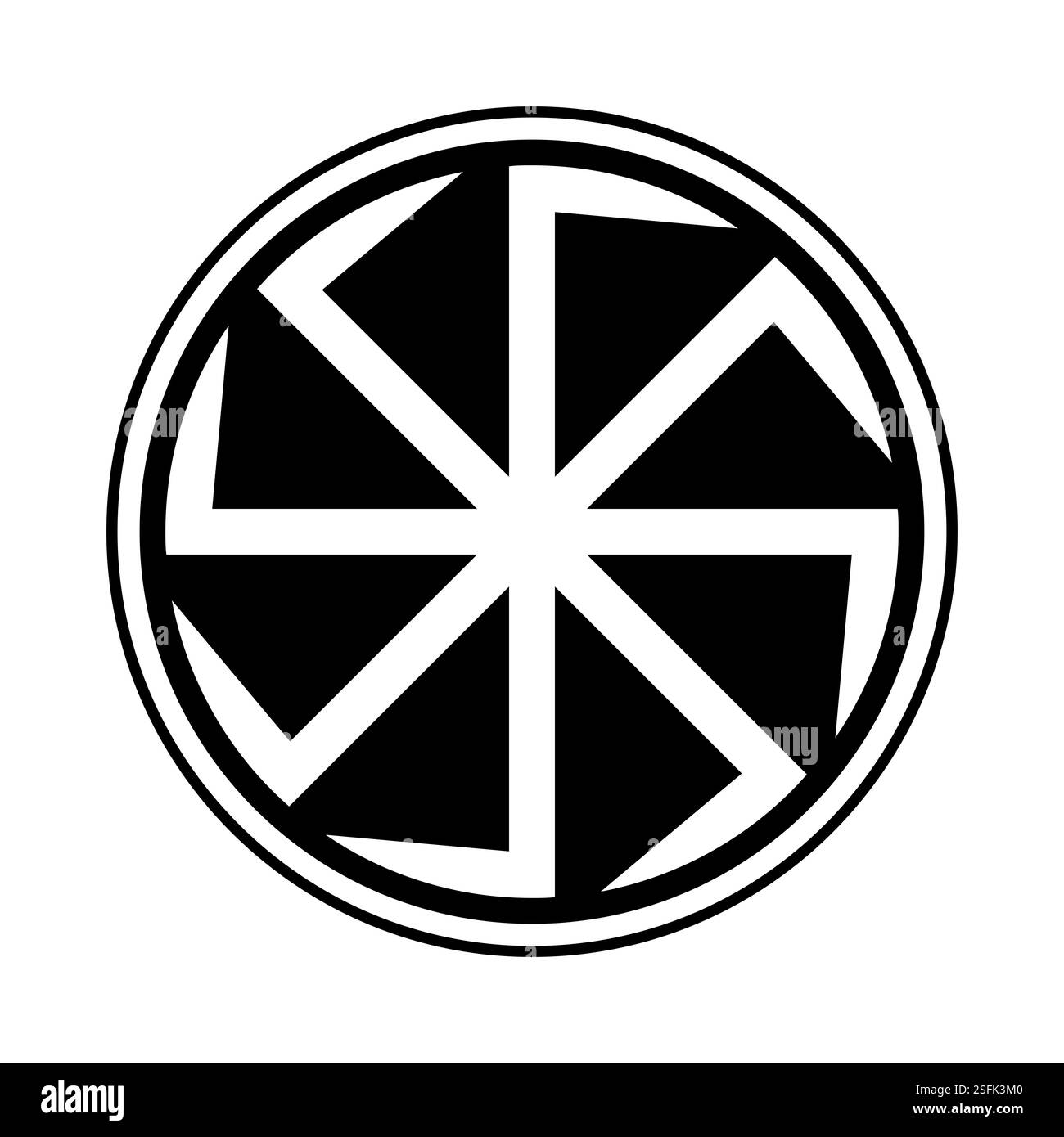 Kolovrat symbol icon illustration in a circle Stock Photo - Alamy