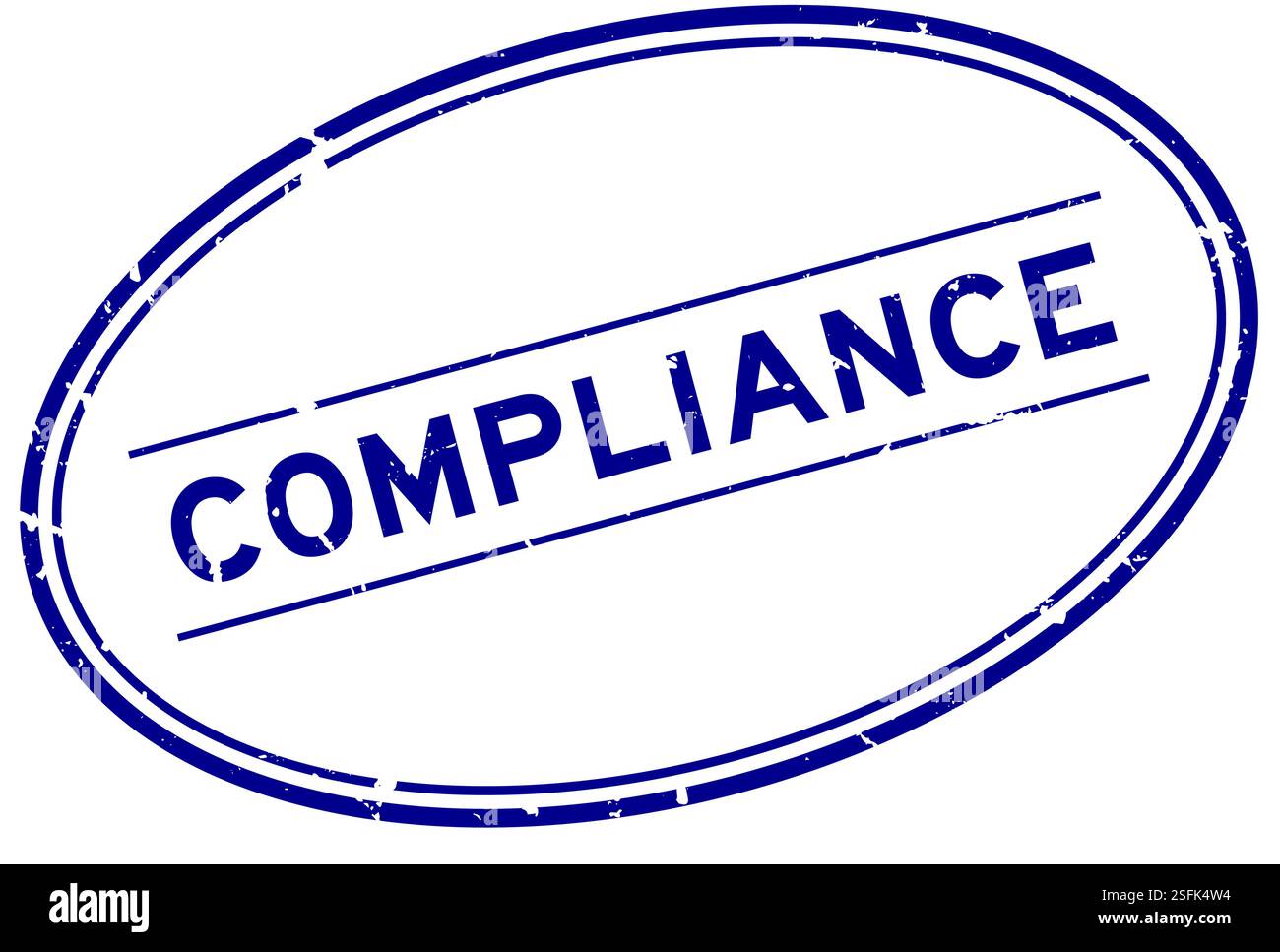 Grunge blue compliance word oval rubber seal stamp on white background Stock Vector Image & Art ...