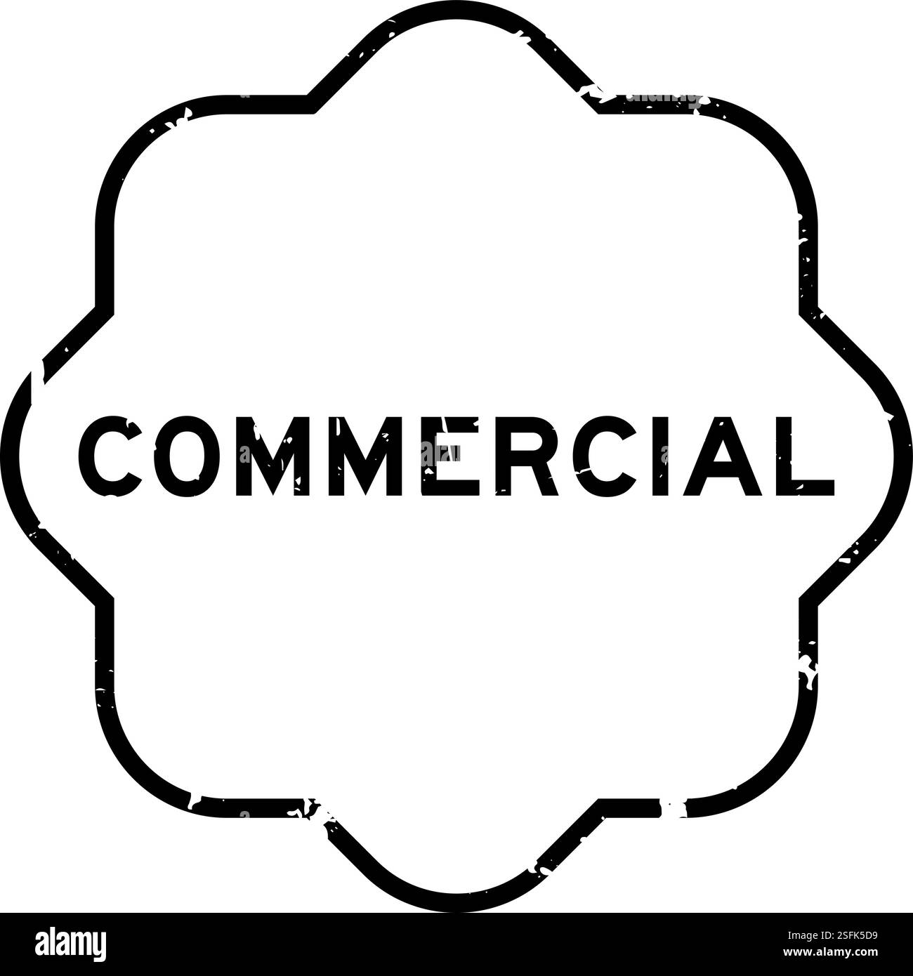 Grunge black commercial word rubber seal stamp on white background ...