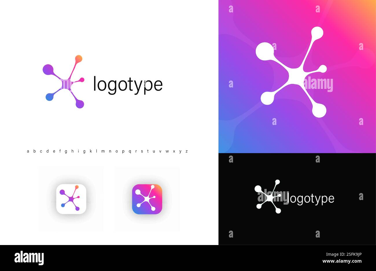 Abstract neural network logo symbolizing connection, innovation, and ... Abstract neural network logo symbolizing connection, innovation, and ...