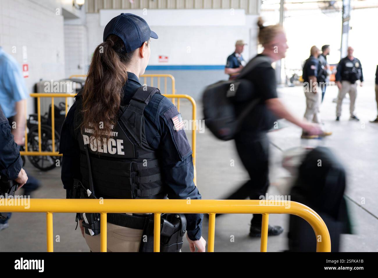 Employees with the Department of Homeland Security (DHS) Transportation ...