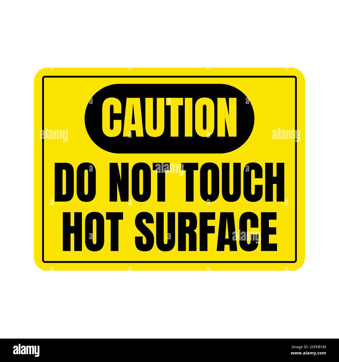 Hot surface warning Cut Out Stock Images & Pictures - Alamy