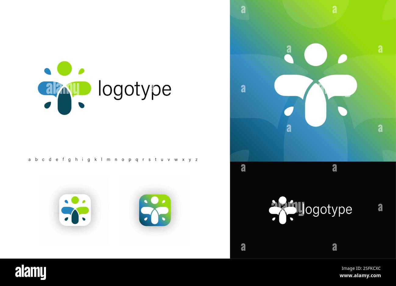 Cross human figure logo with dynamic shapes. Logotype concept for ...