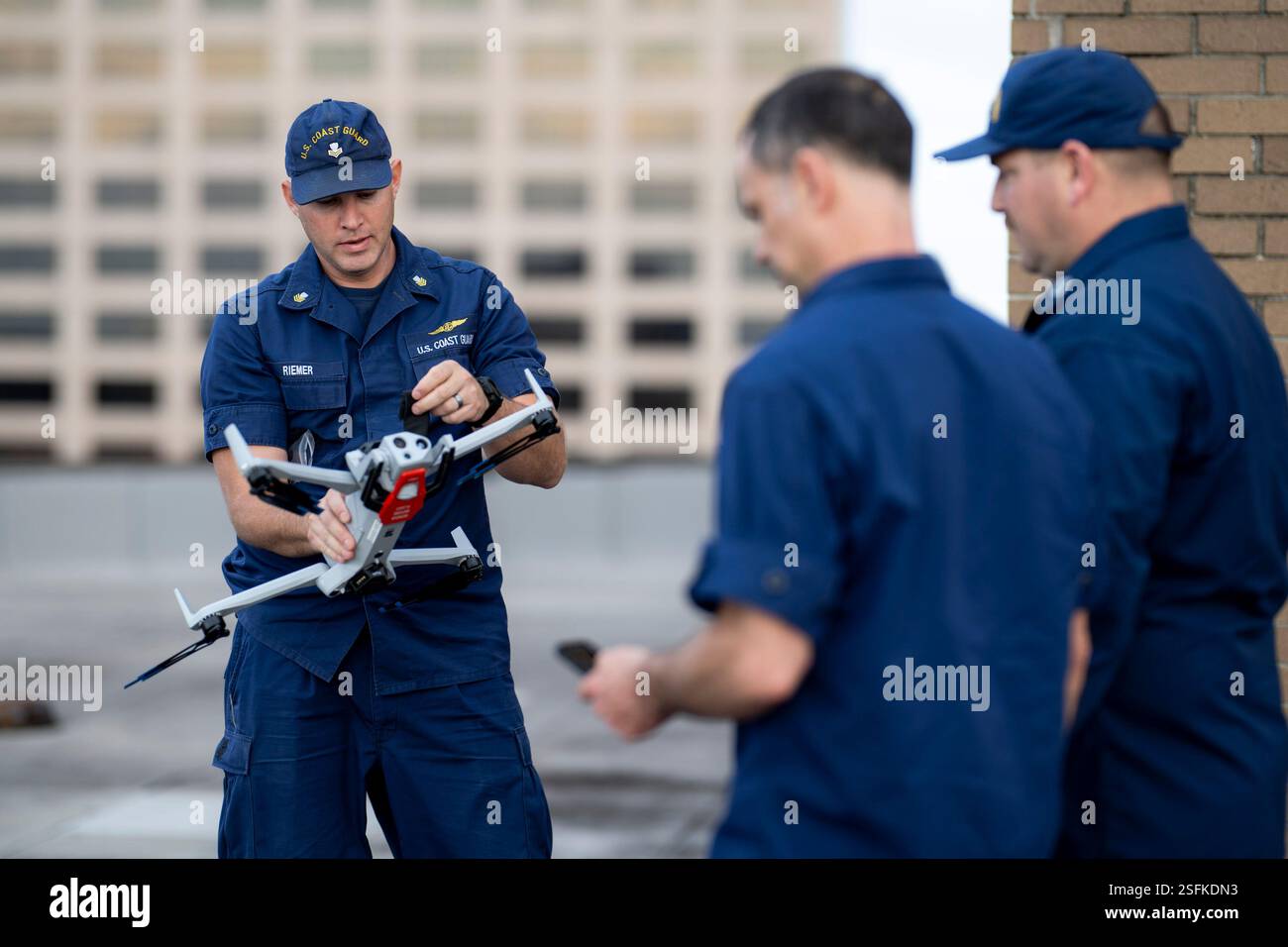 Members of the U.S. Coast Guard Short-Range Unmanned Aircraft Systems ...