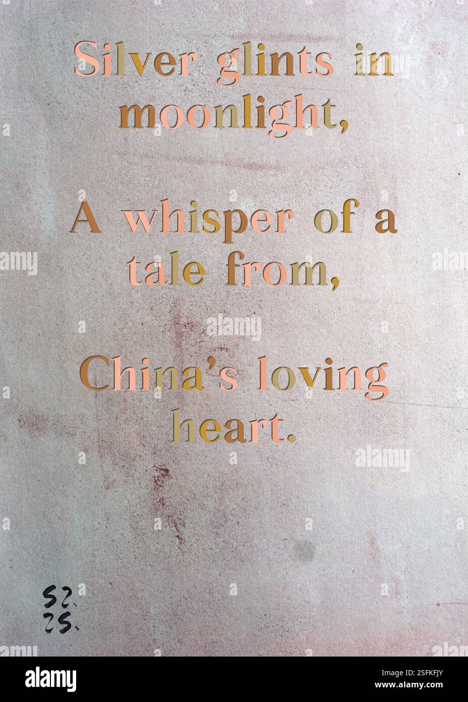 Silver glints in moonlight, A whisper of a tale from, China's loving ...