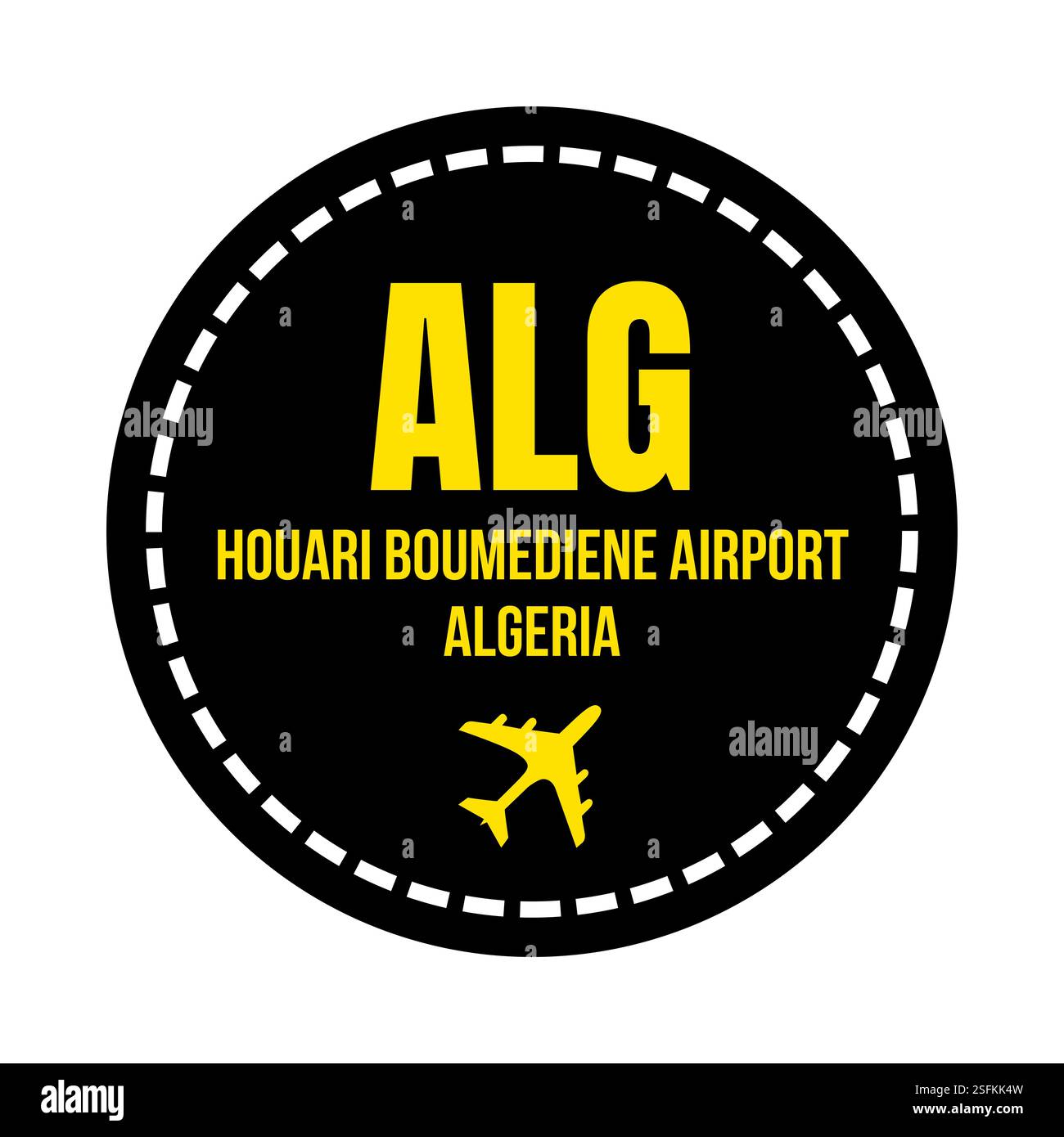 ALG Houari Boumediene airport symbol icon Stock Photo - Alamy