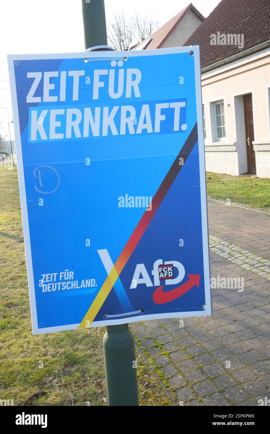 Afd GER, Brandenburg, 20250115, AfD Wahlplakat *** Afd GER, Brandenburg ...