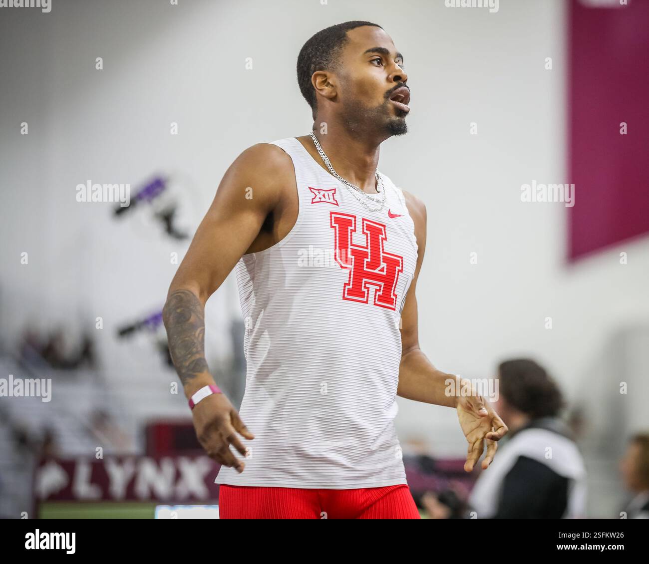 February 8, 2025: Houston Cougars runner Adam Mason competes in the Men ...