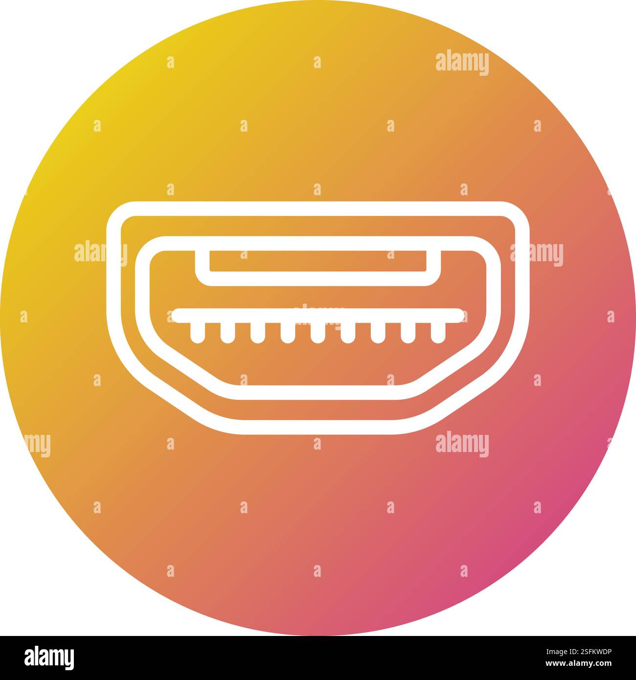 Usb connector vector icon Cut Out Stock Images & Pictures - Alamy